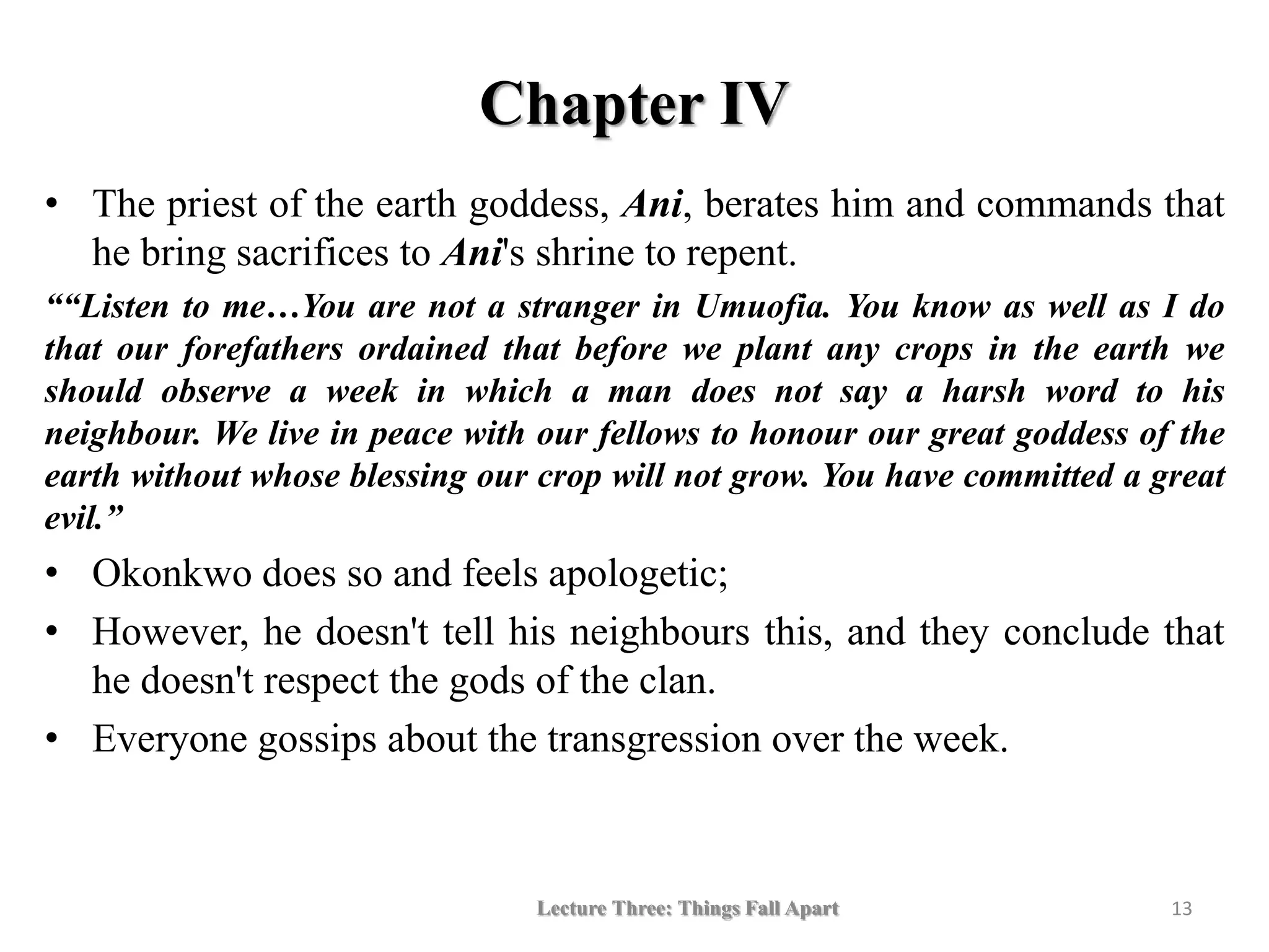 Lecture Three Things Fall Apart 3.ppt