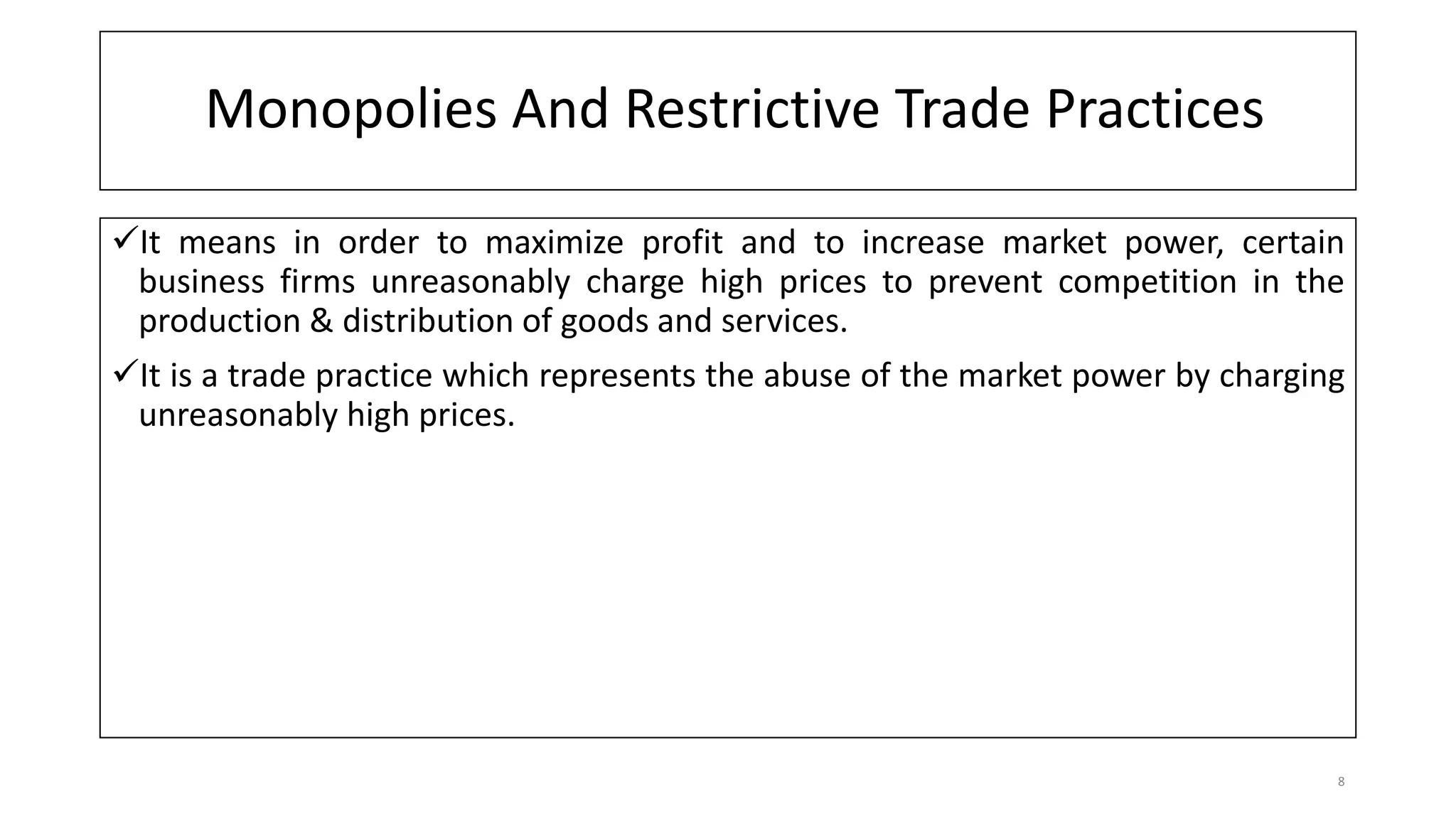 Lecture Topic 16 MRTP Act.ppt | Business | Business and Finance