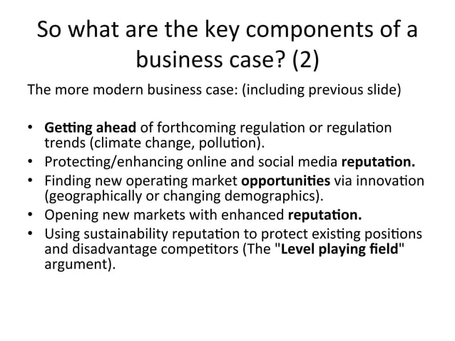 Lecture Two - The Business Case for Corporate Responsibility and ...