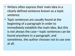 writing topic Sentences essay writing.pptx