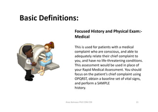 Lecture Two: Patient Assessment Definitions | PDF