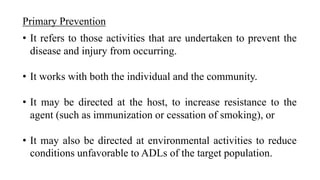 Core activities of public health in Occupational Therapy | PPT