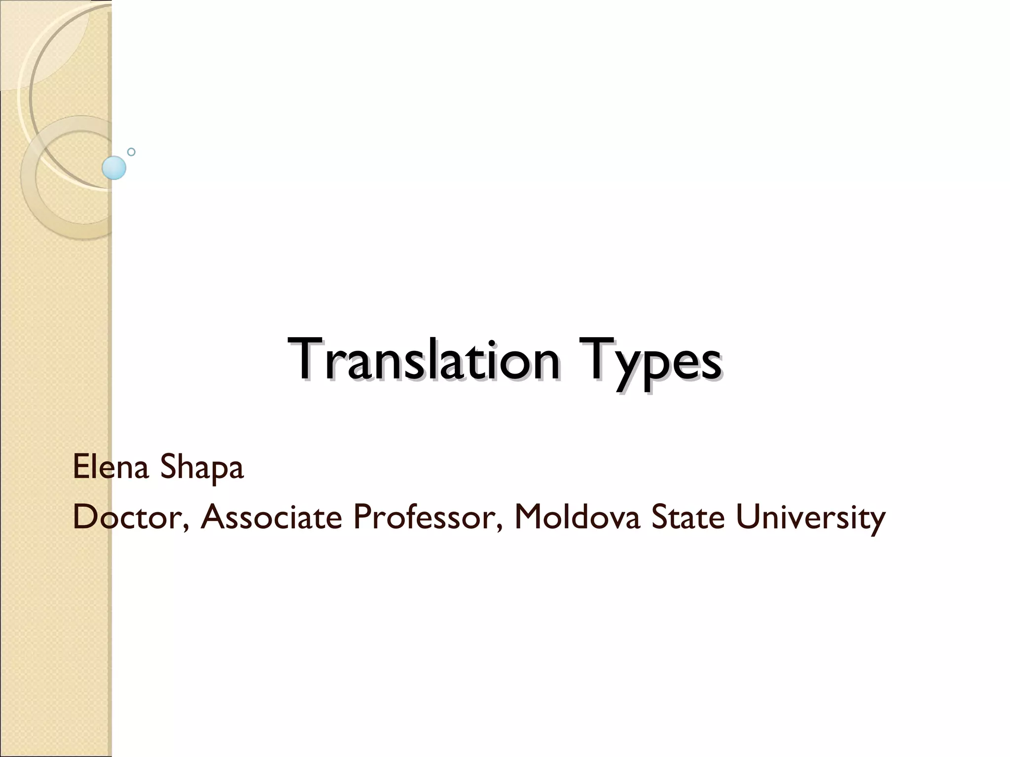 Translation Types | PPT