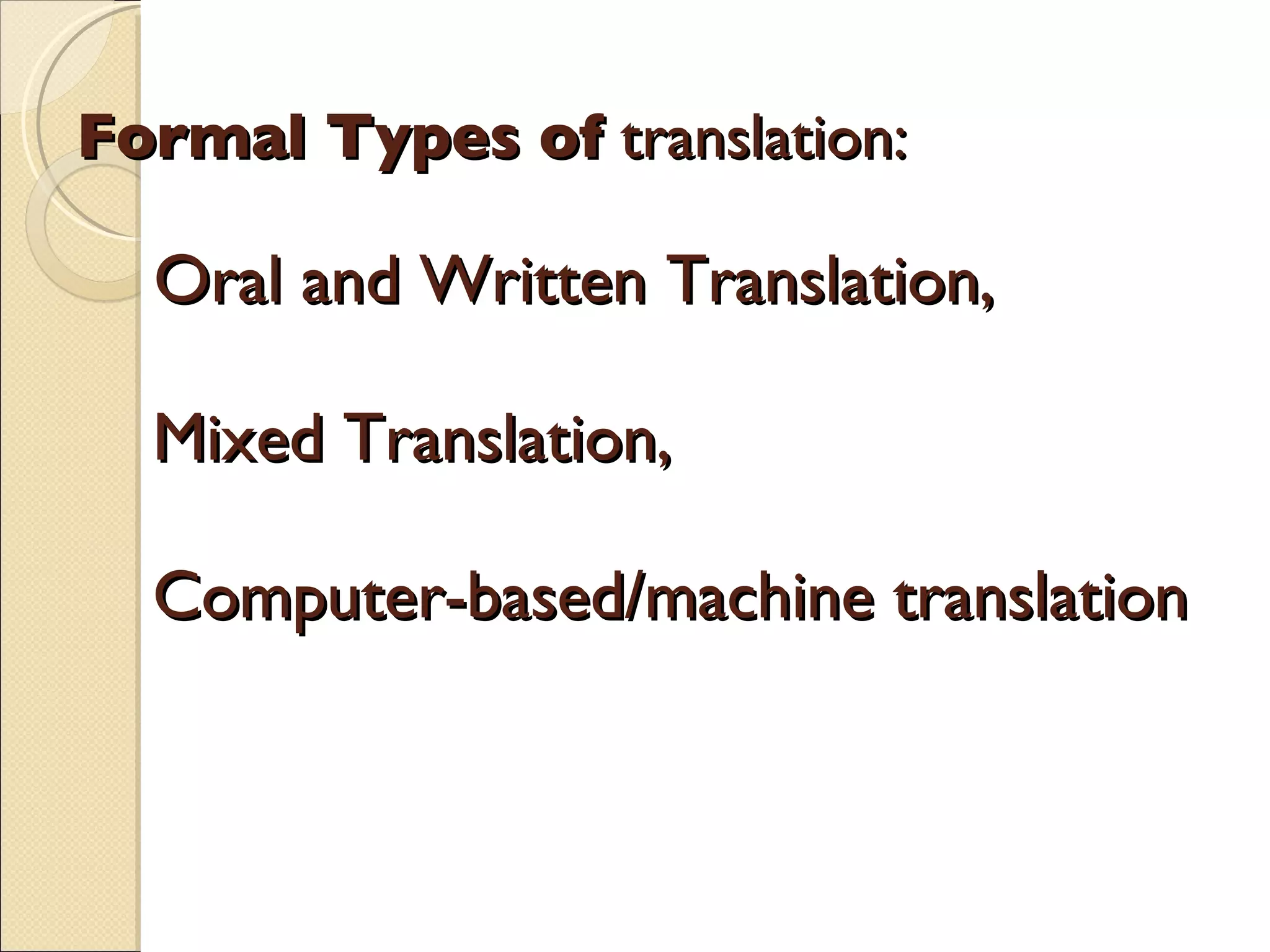 Translation Types | PPT
