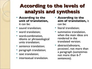 Translation Types | PPT
