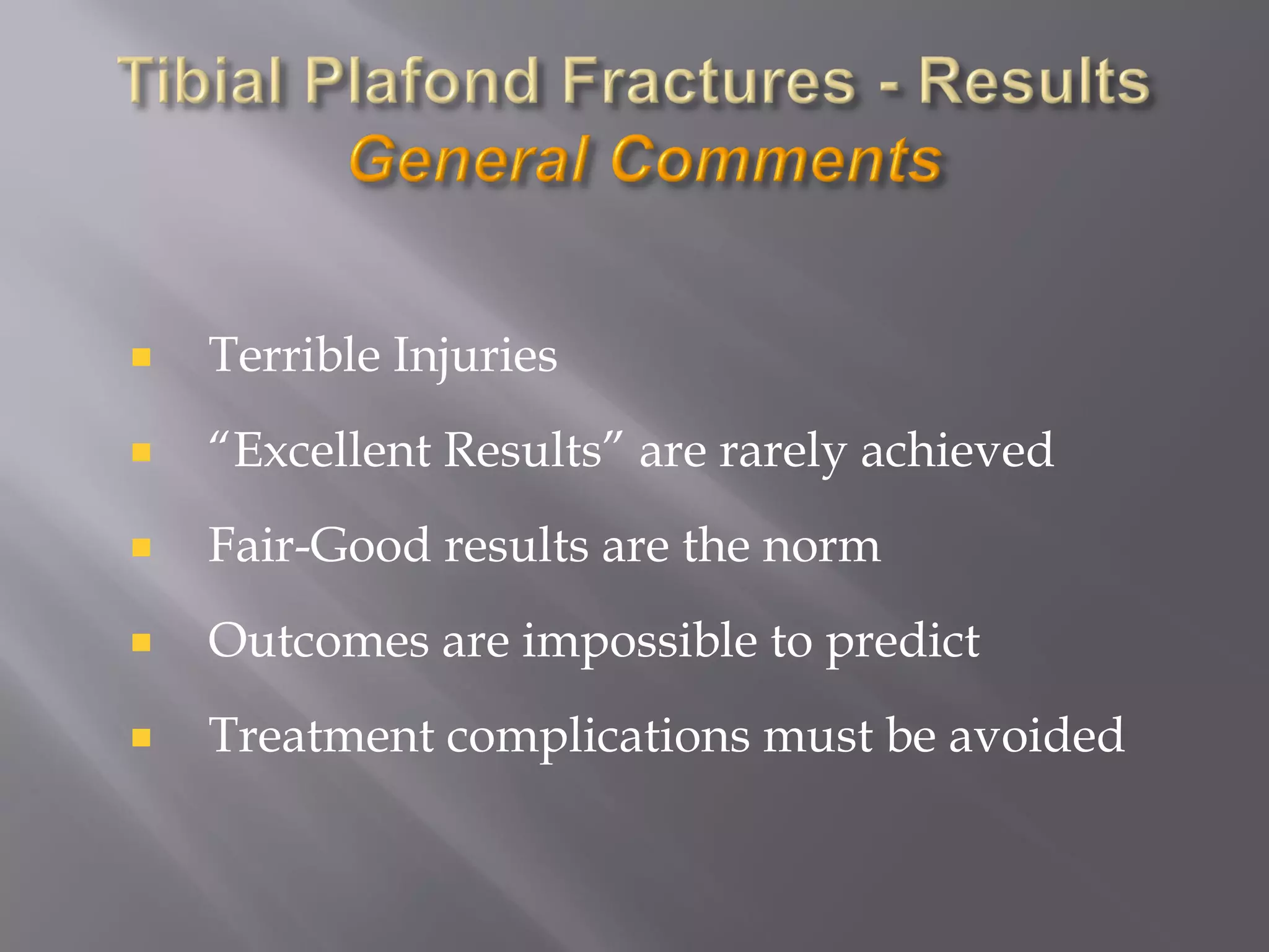 Lecture ucmc pilon plafond fracture distal tibia | PPT | Death, Injury ...