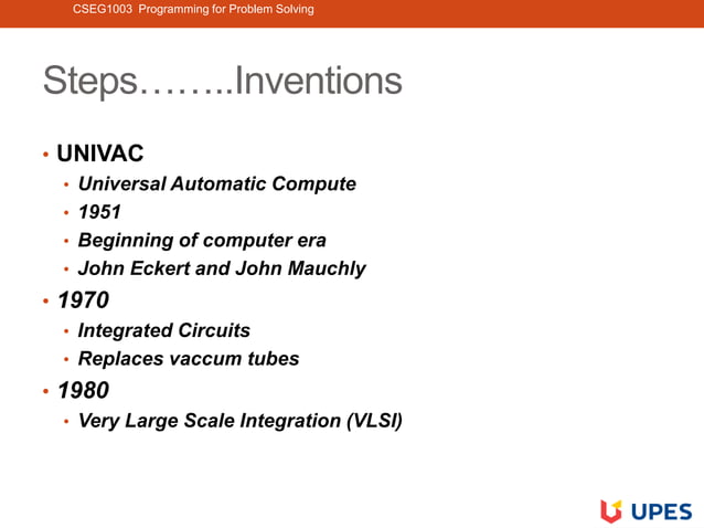 Programming for Problem Solving Unit 1 | PPT Programming for Problem Solving Unit 1 | PPT