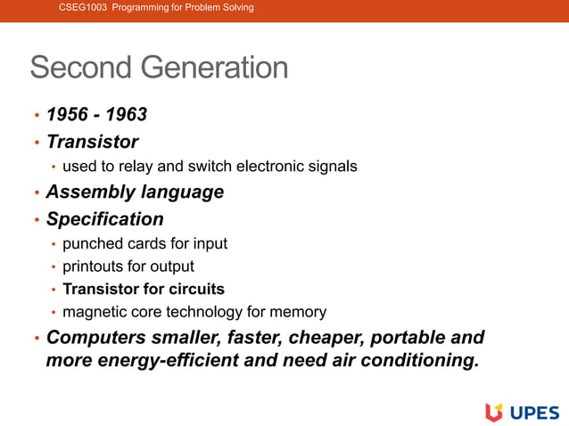 Programming for Problem Solving Unit 1 | PPT | Free Download