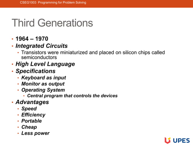 Programming for Problem Solving Unit 1 | PPT | Free Download