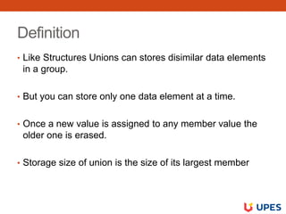 CSEG1001 Unit 5 Structure and Unions | PPT