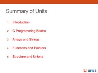 CSEG1001 Unit 5 Structure and Unions | PPT