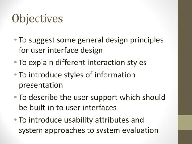 Lecture (User Interface Design).ppt | Operating Systems | Computer Software and Applications