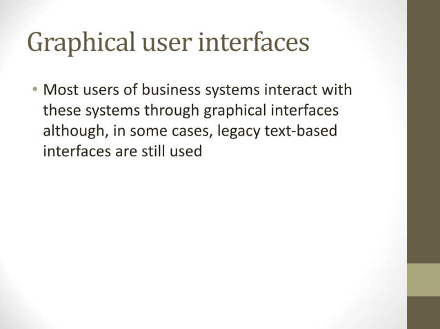Lecture (User Interface Design).ppt | Operating Systems | Computer Software and Applications