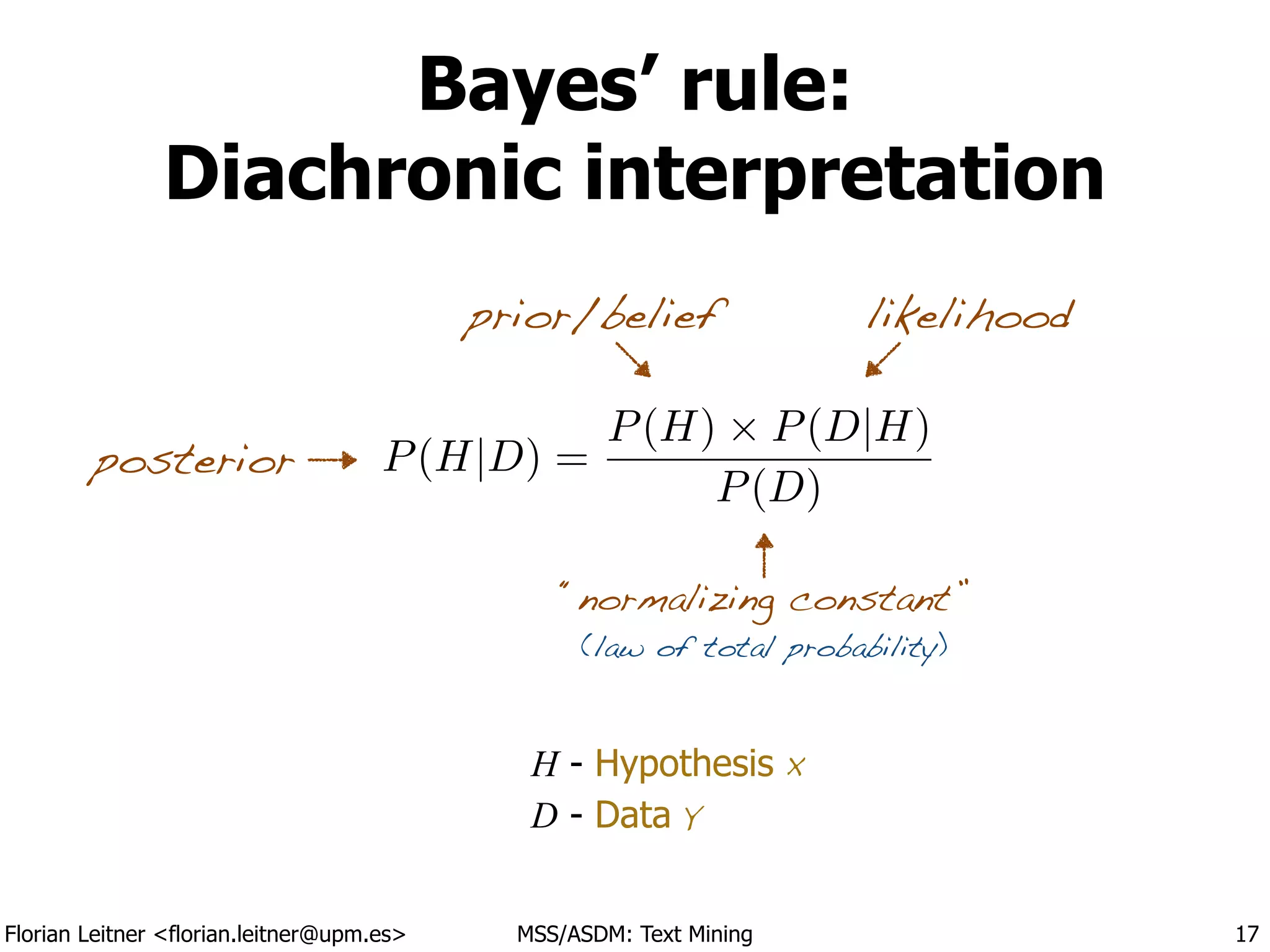 Text Mining From Bayes Rule To Dependency Parsing Ppt