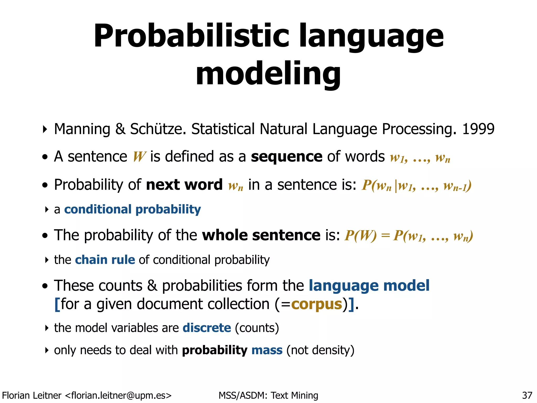 Text Mining From Bayes Rule To Dependency Parsing Ppt