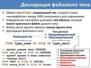 File input/output in VHDL | PPT