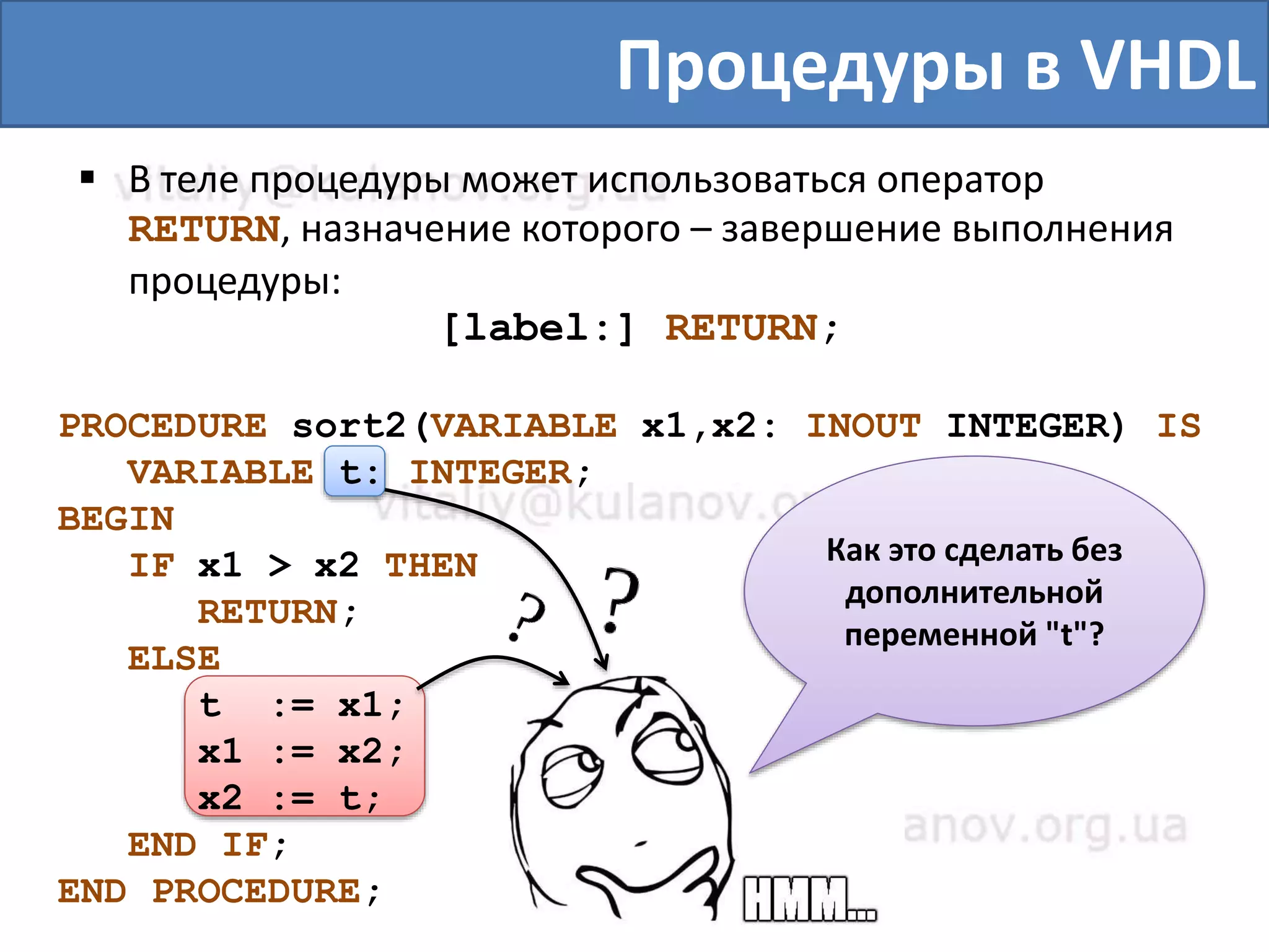 Subprograms in VHDL, Procedures in VHDL | PPT