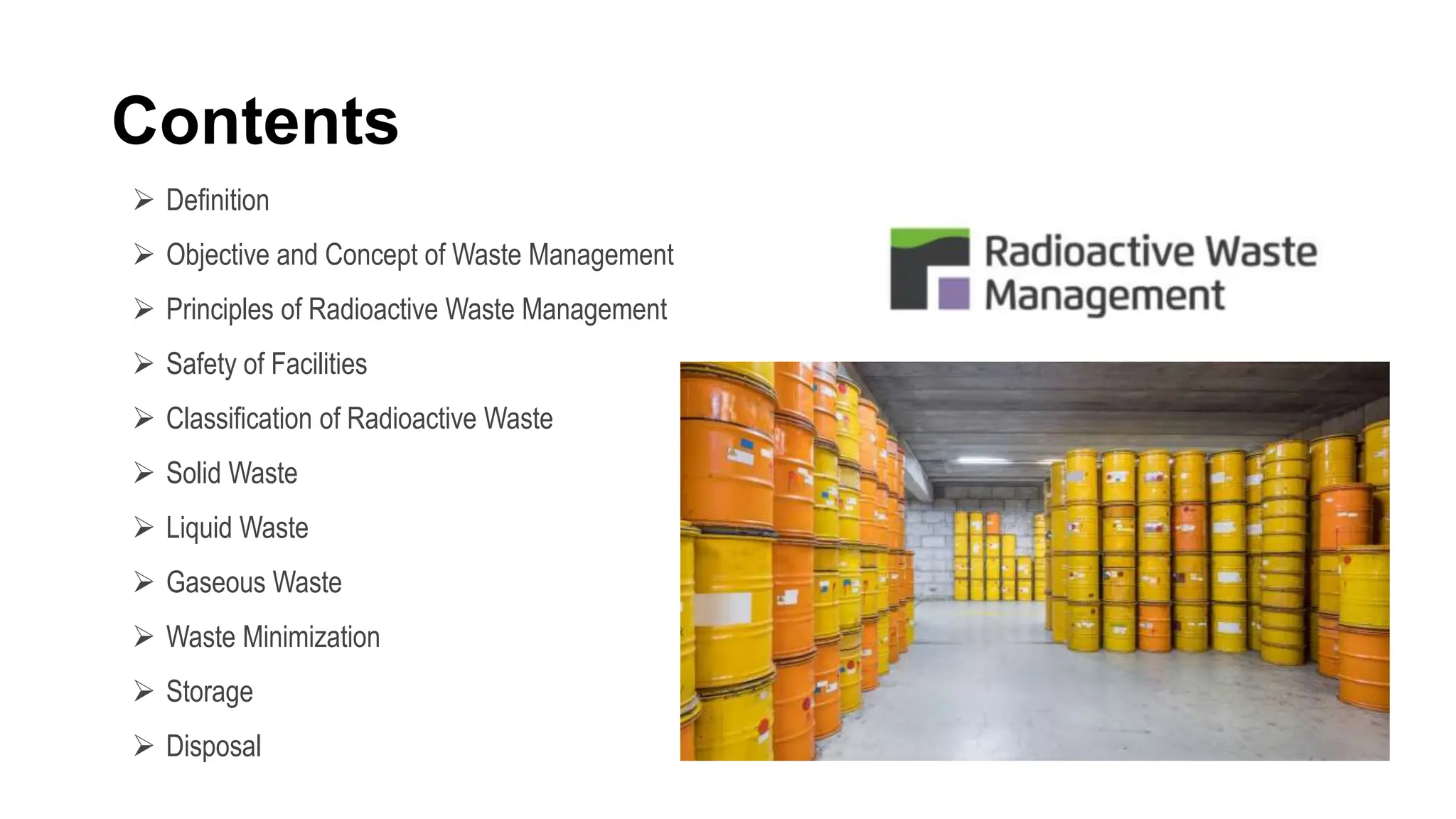 Radioactive Waste Management | PPTX