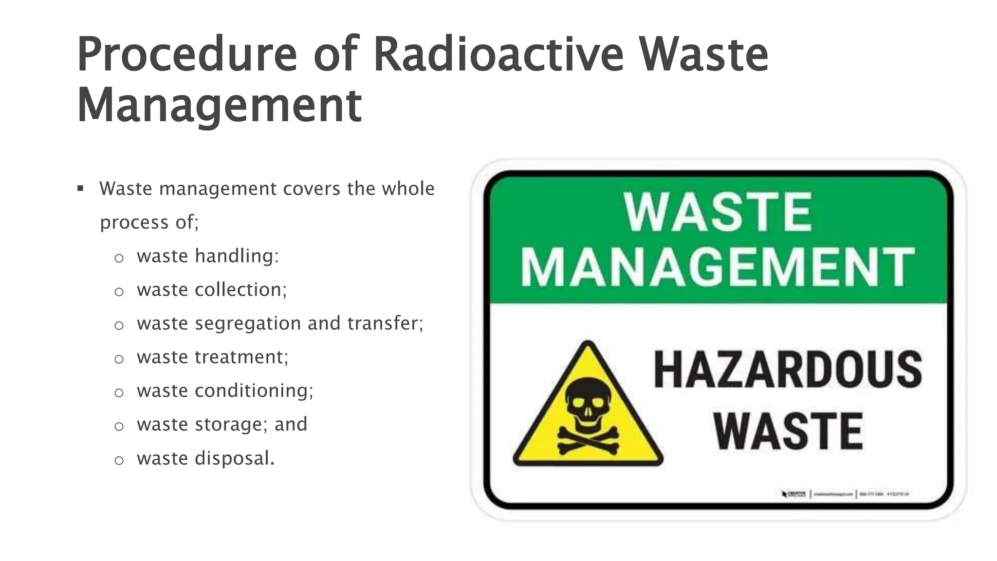 Radioactive Waste Management | PPTX
