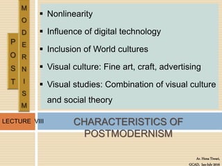Lecture viii post modernism | PPTX