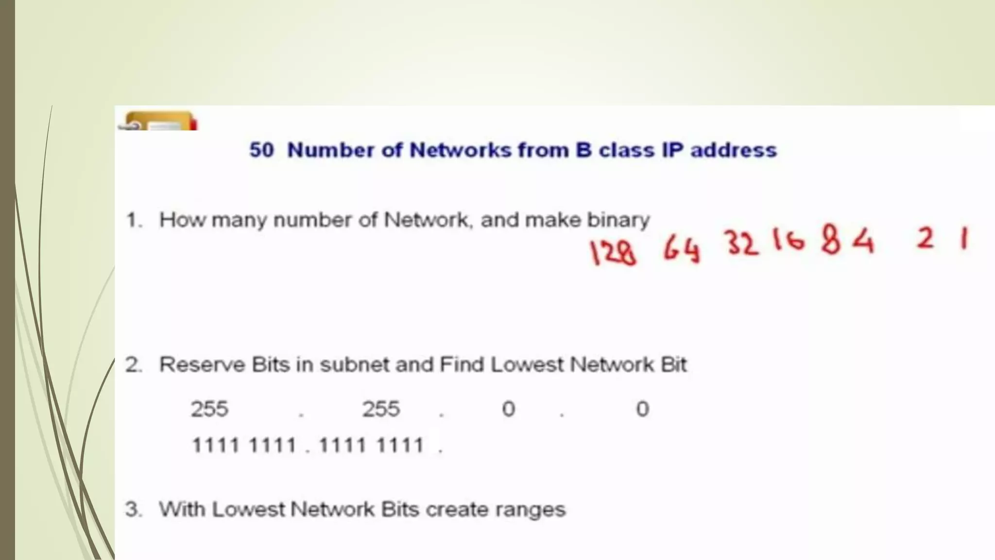 Lecture W5 Cn Ip Subnetting P2pptx