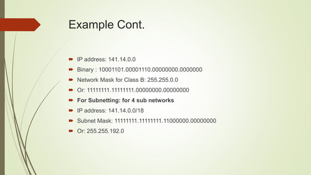 Lecture W5 Cn Ip Subnetting P2pptx 6654