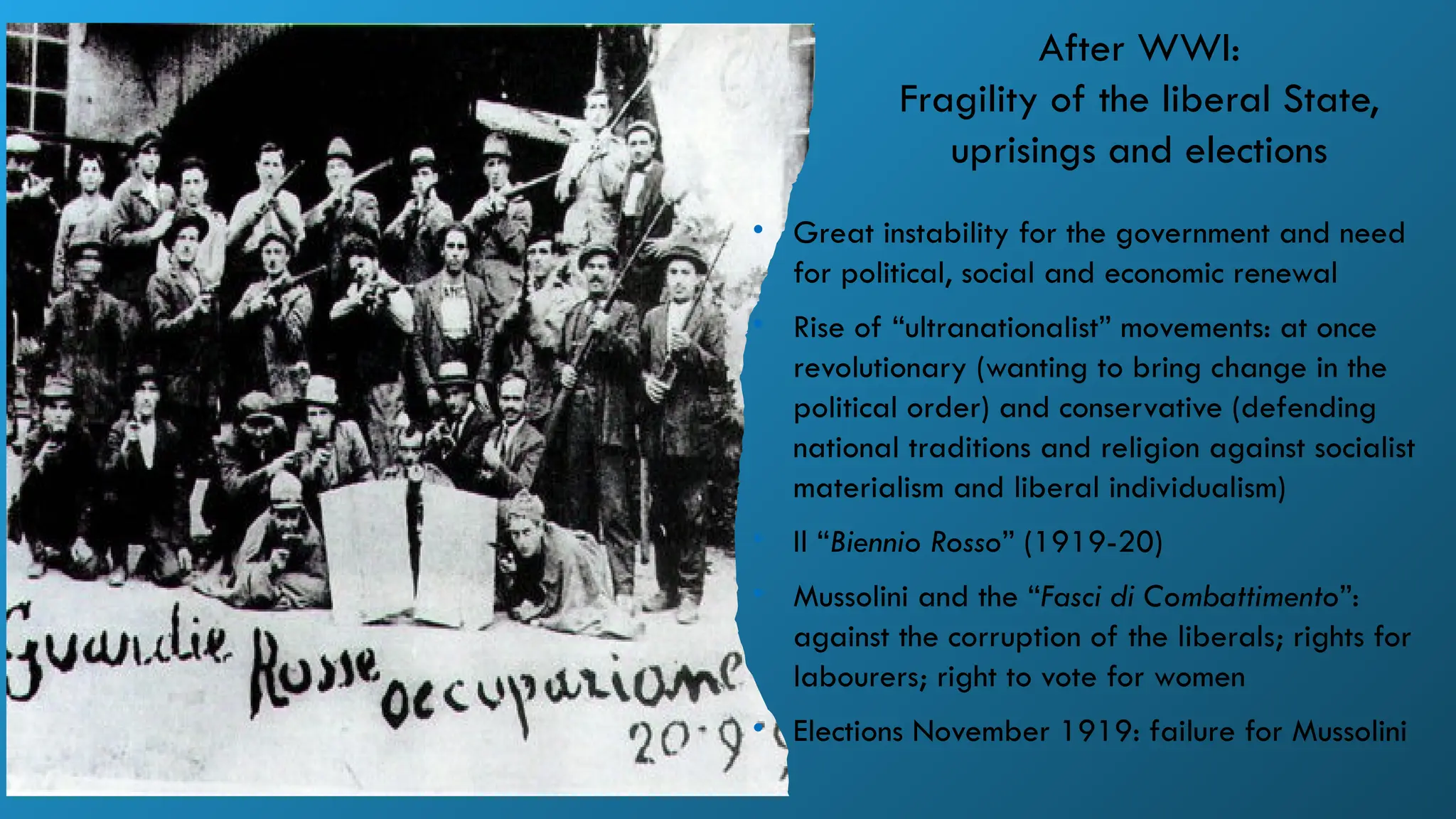 Lecture slides on the history of Torino and Facism | PPTX
