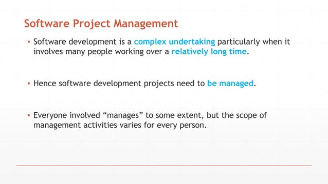 Introduction to Software Project Management | PPTX | Executive Leadership & Management | Business