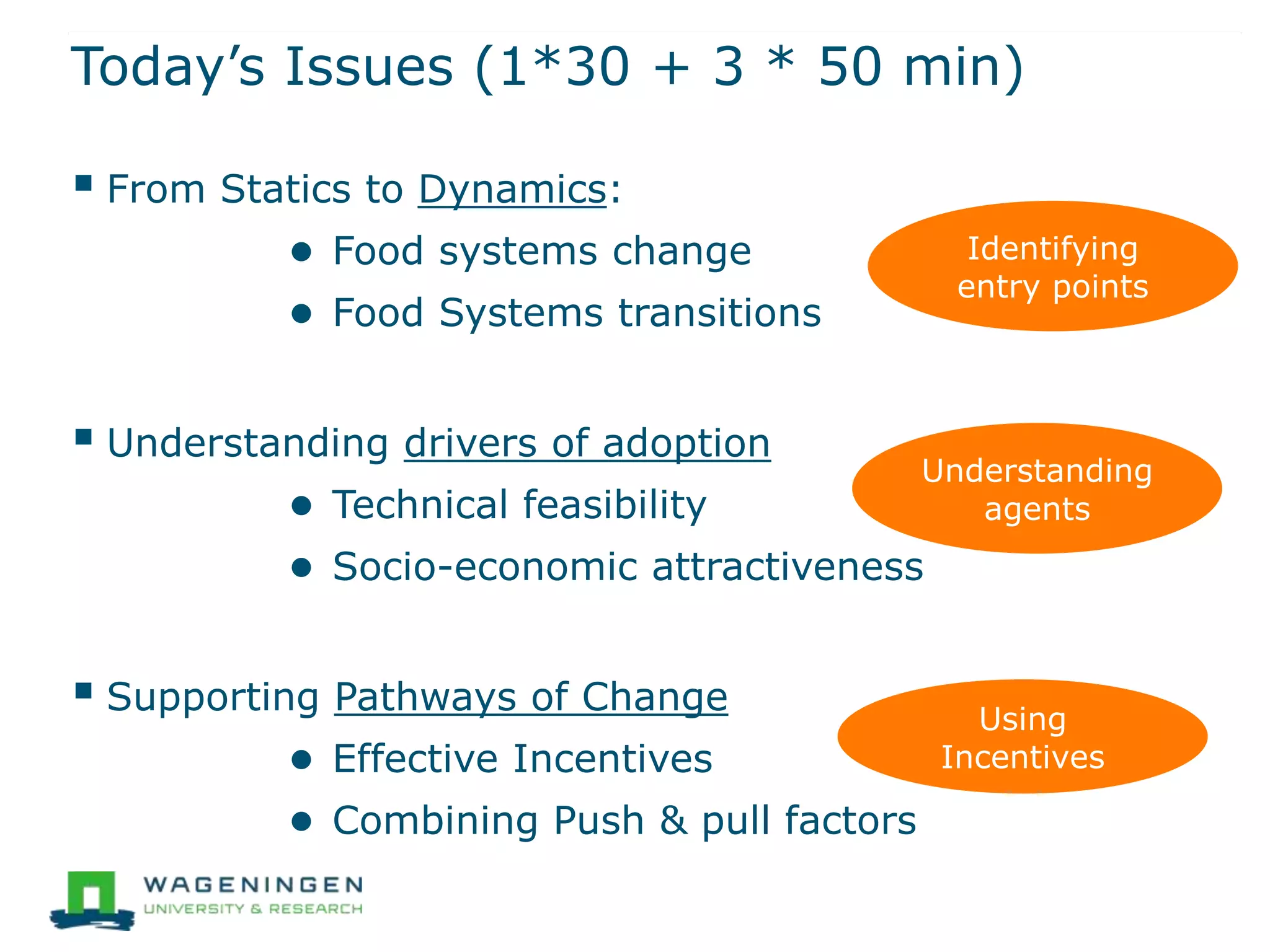 Lecture wur course food systems innovations | PPTX