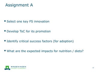Lecture wur course food systems innovations | PPTX