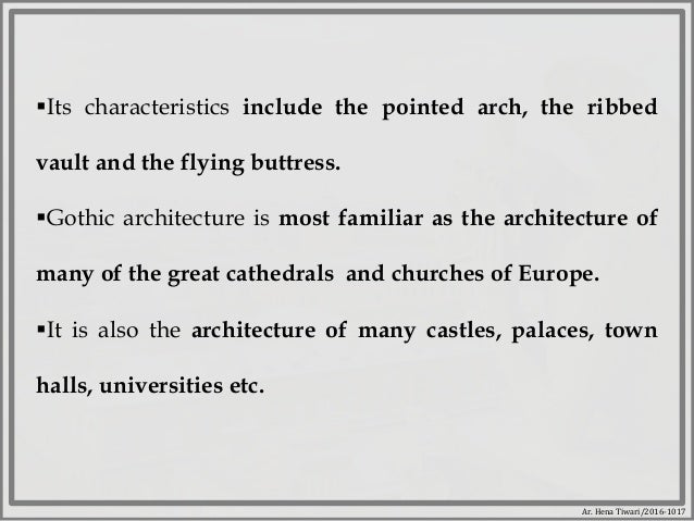 Lecture x gothic architecture