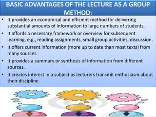LECTURING AS A METHOD OF COMMUNICATION | PPTX