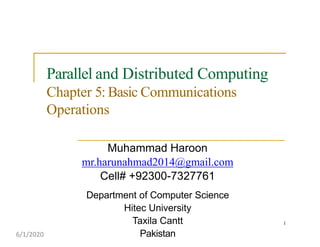 Lecturre 07 - Chapter 05 - Basic Communications Operations | PPTX