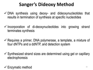 Lectut btn-202-ppt-l31. dna sequencing-i | PPT