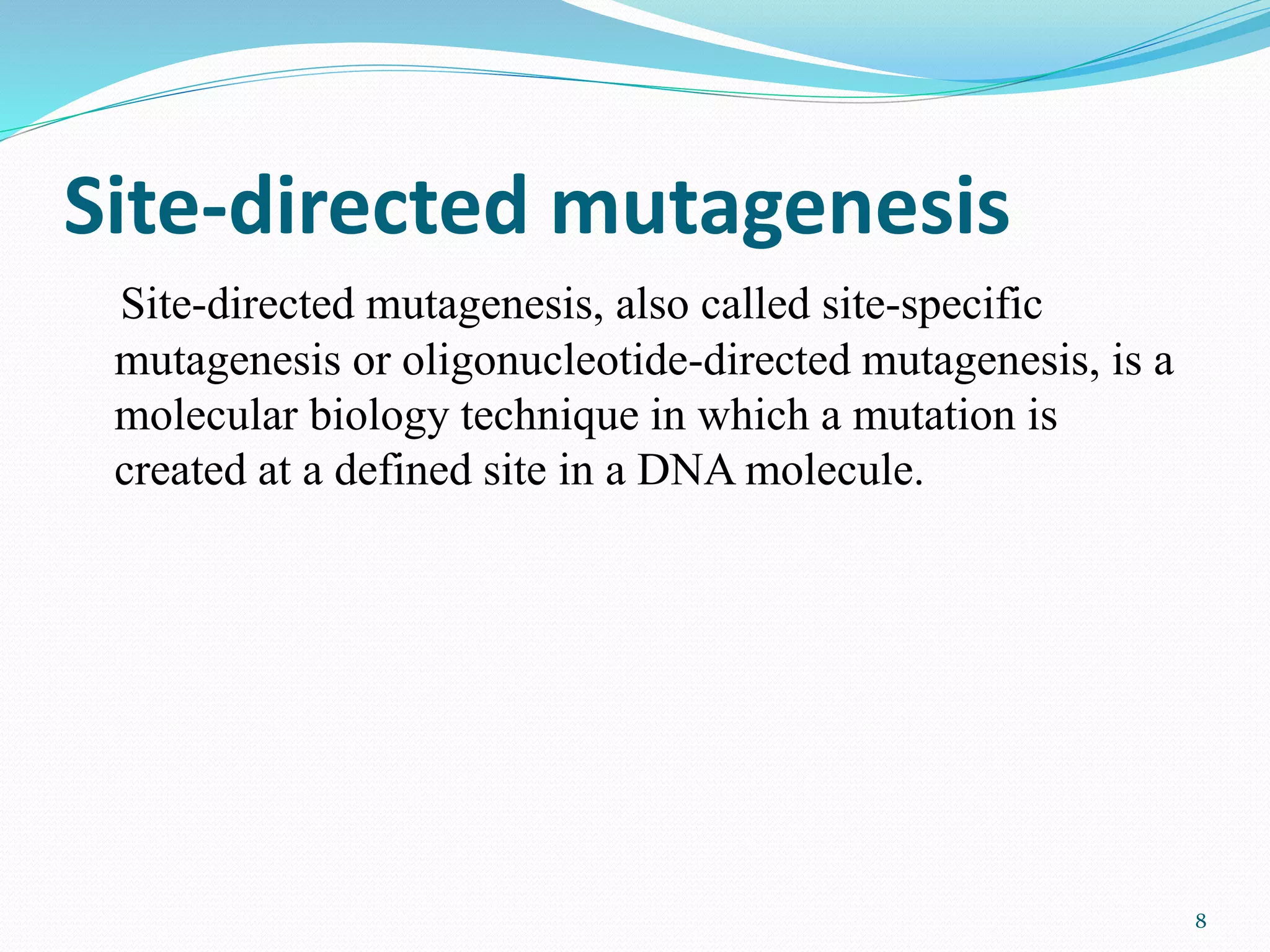 Lectut btn-202-ppt-l33. site-directed mutagenesis | PPTX