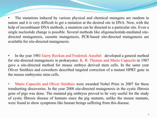 Lectut btn-202-ppt-l33. site-directed mutagenesis | PPTX