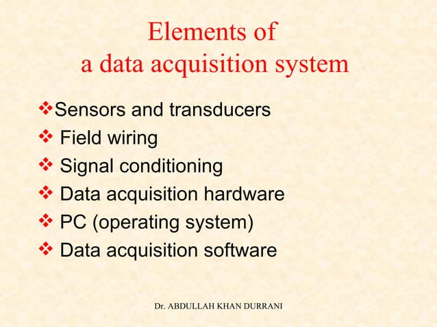 Lectute instrumentation and process control data acquisition | PPT | Computer Peripherals ...