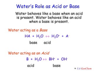 Lect w7 152_abbrev_ intro to acids and bases_alg | PPT | Chemistry ...