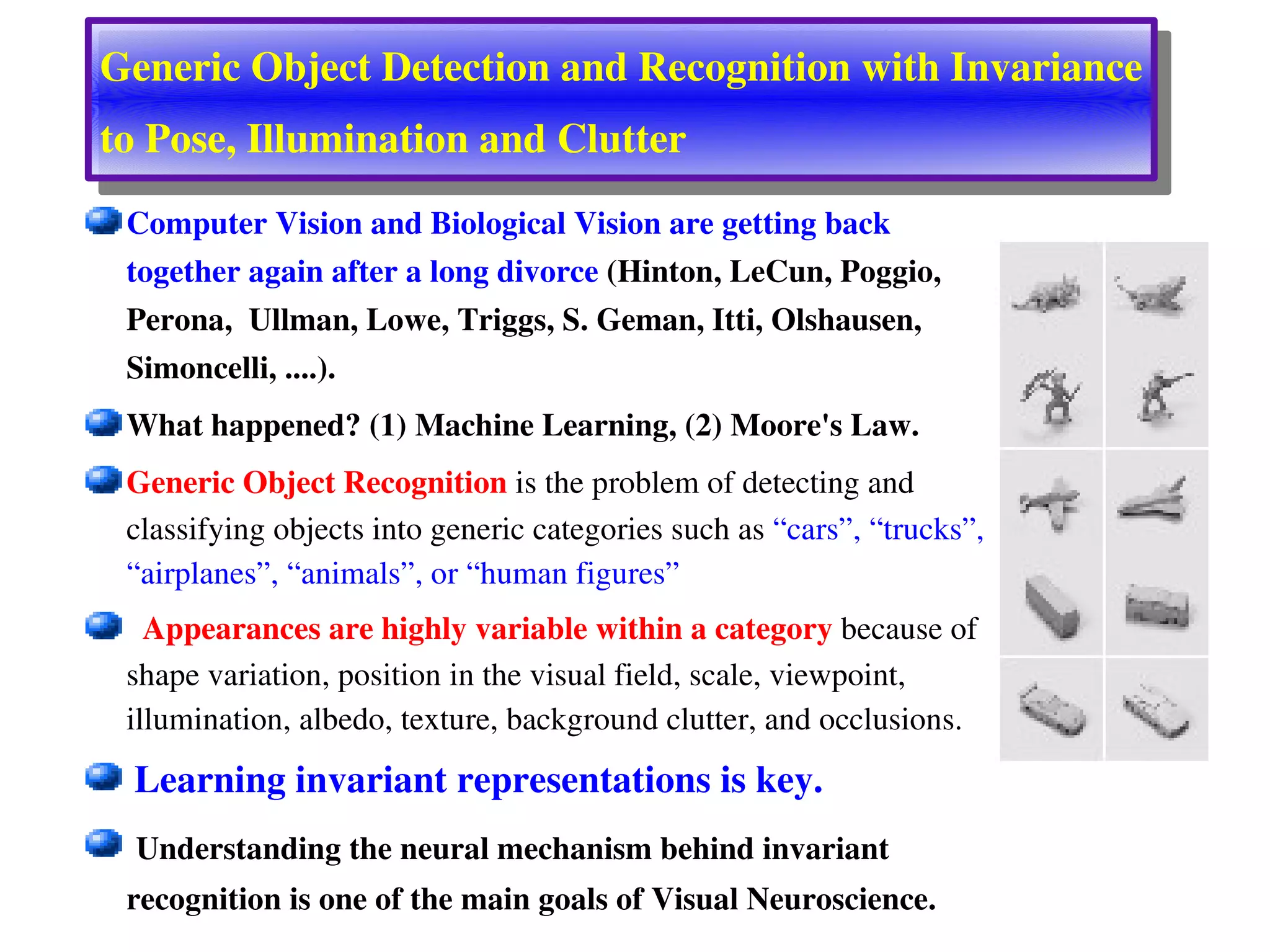 Lecun 20060816-ciar-02-deep learning for generic object recognition | PPT