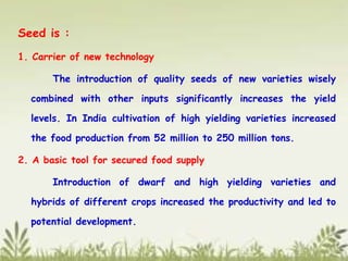 Seed and Seed technology | PPTX