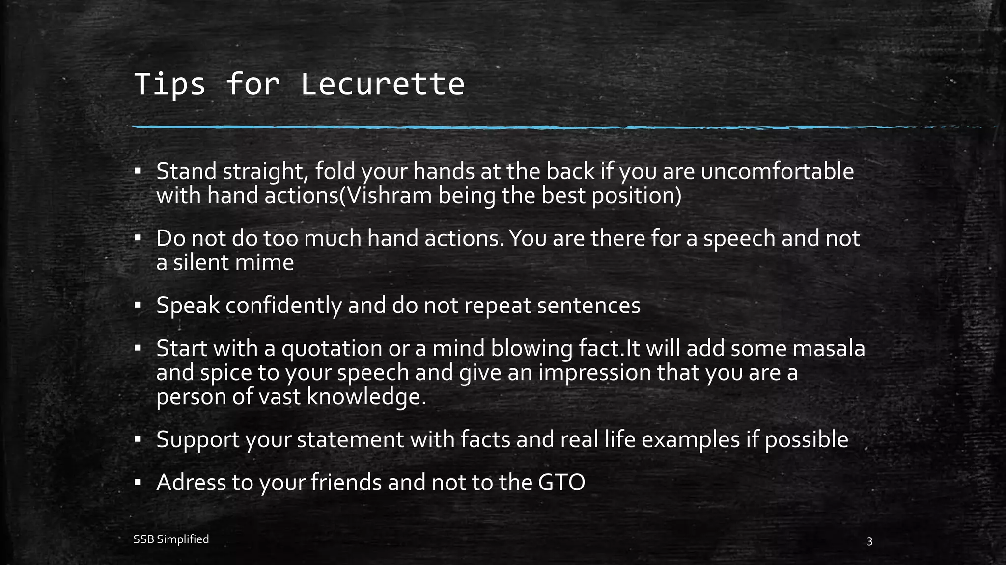 Lecurette -A simplified approach in SSB | PPTX