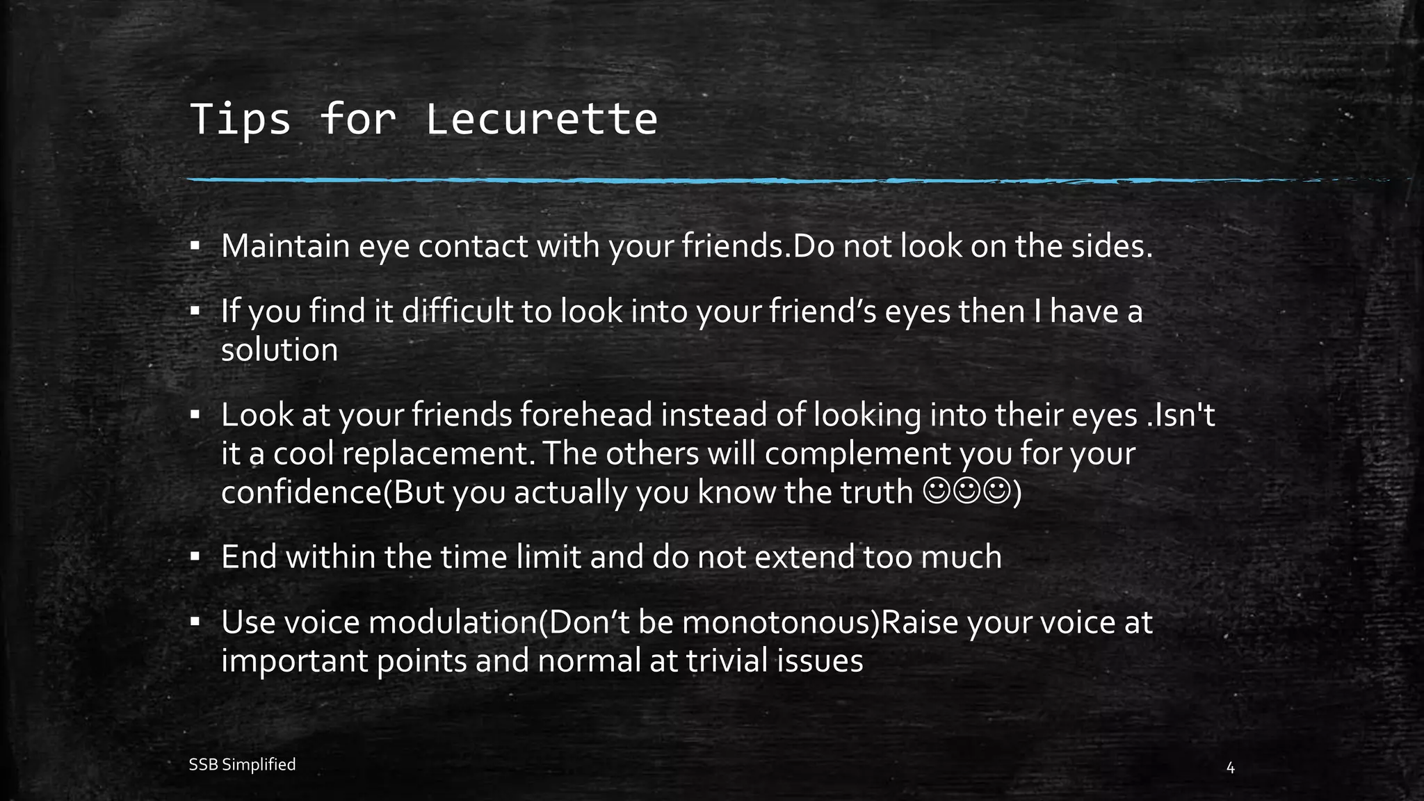 Lecurette -A simplified approach in SSB | PPTX