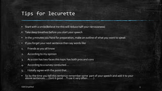 Lecurette -A simplified approach in SSB | PPTX