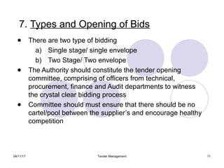 Tender Management | PPT