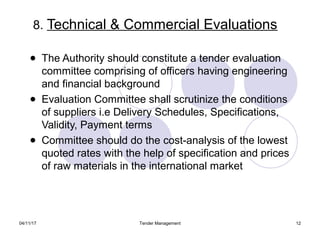 Tender Management | PPT