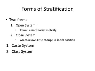 Lec v Social Stratification - Imran Ahmad Sajid | PPTX