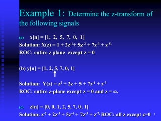 Z transform and Properties of Z Transform | PPT | Science