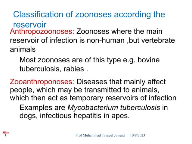 Zoonotic Diseases | PPT | Infectious Diseases | Diseases and Conditions