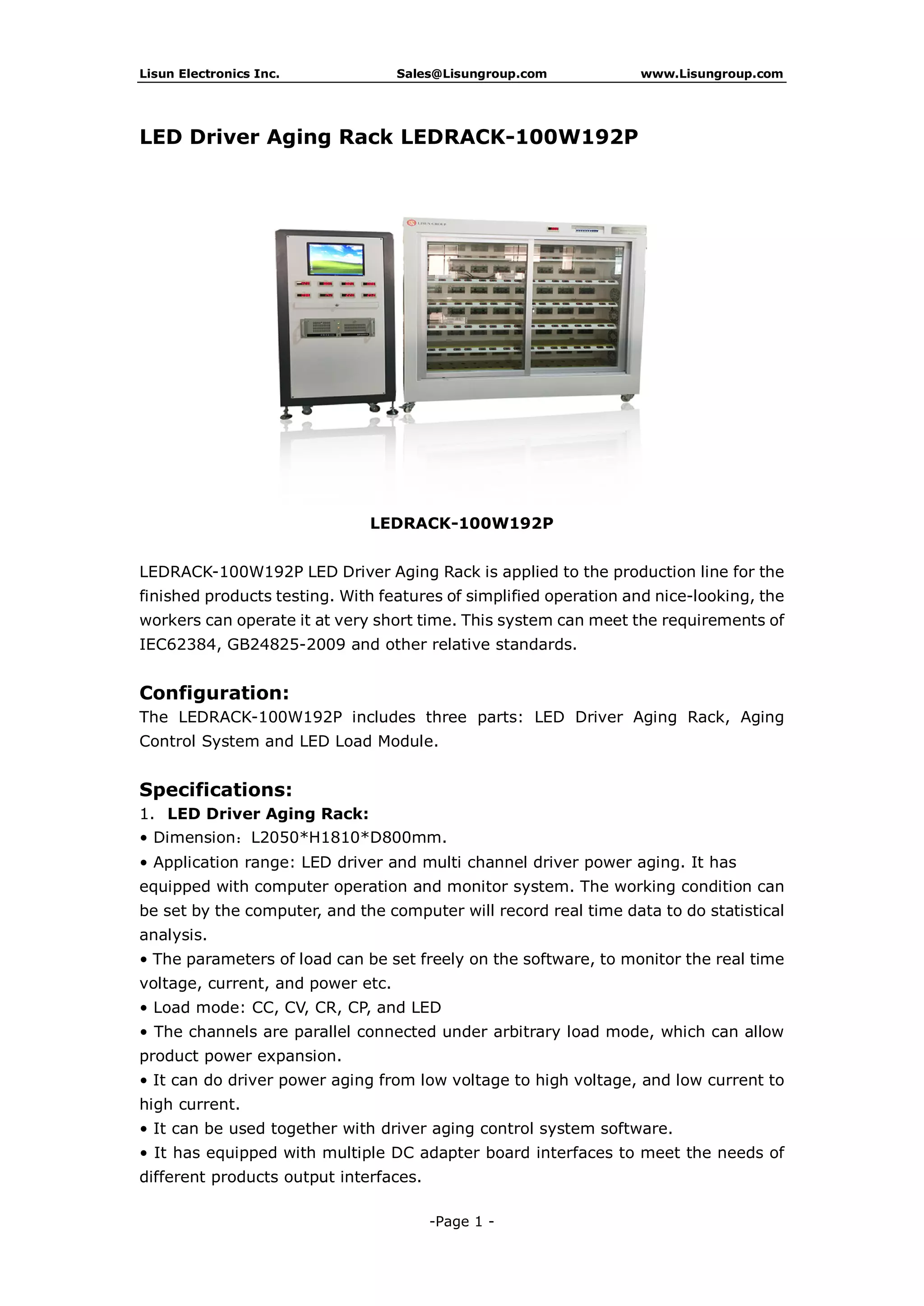 Led driver-aging-rack | PDF