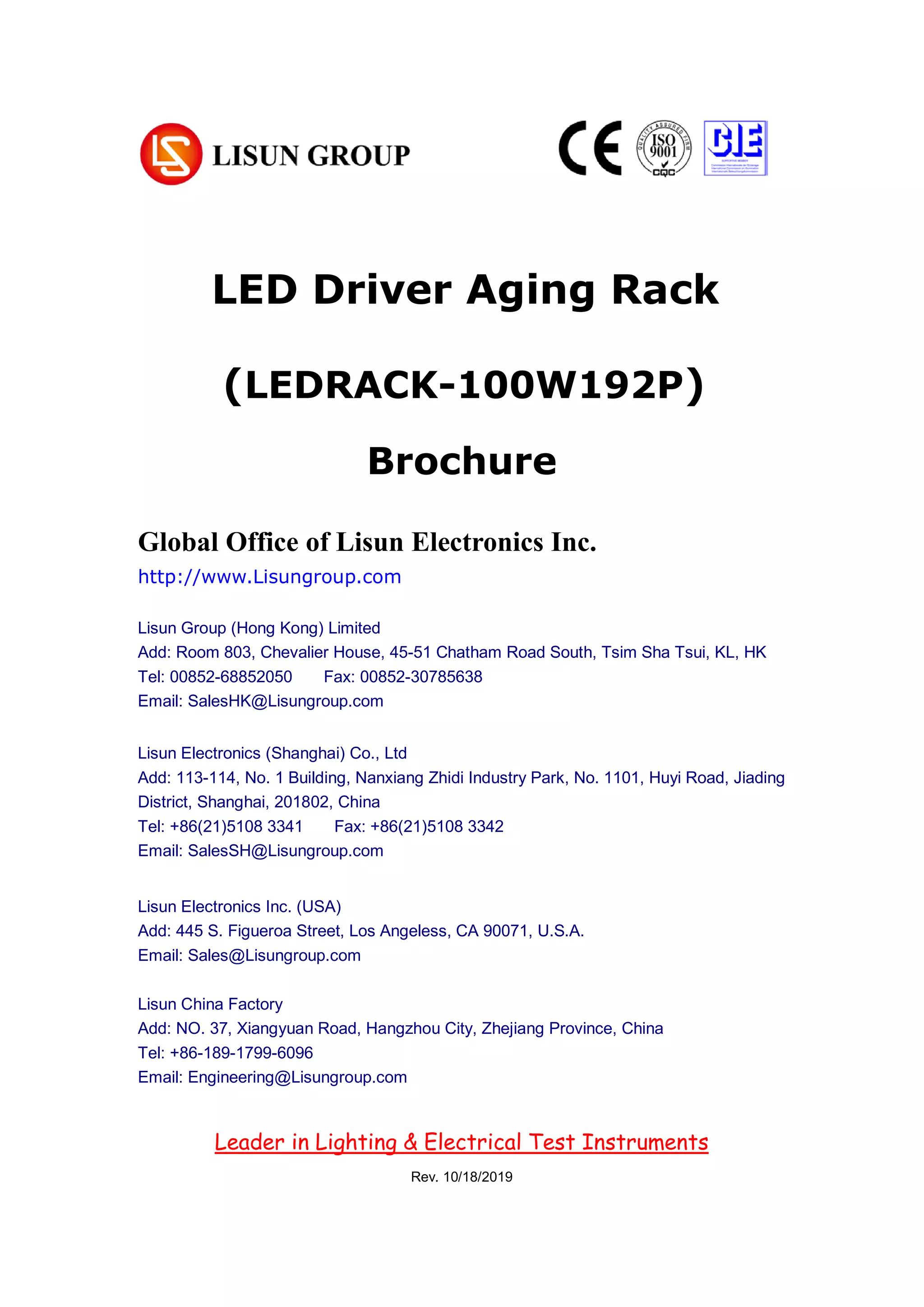Led driver-aging-rack | PDF